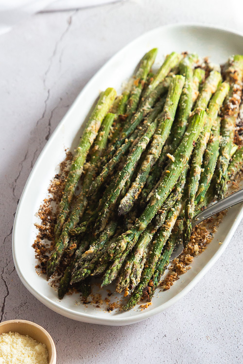 Quick Roasted Asparagus with Parmesan and Chilli Seasoning